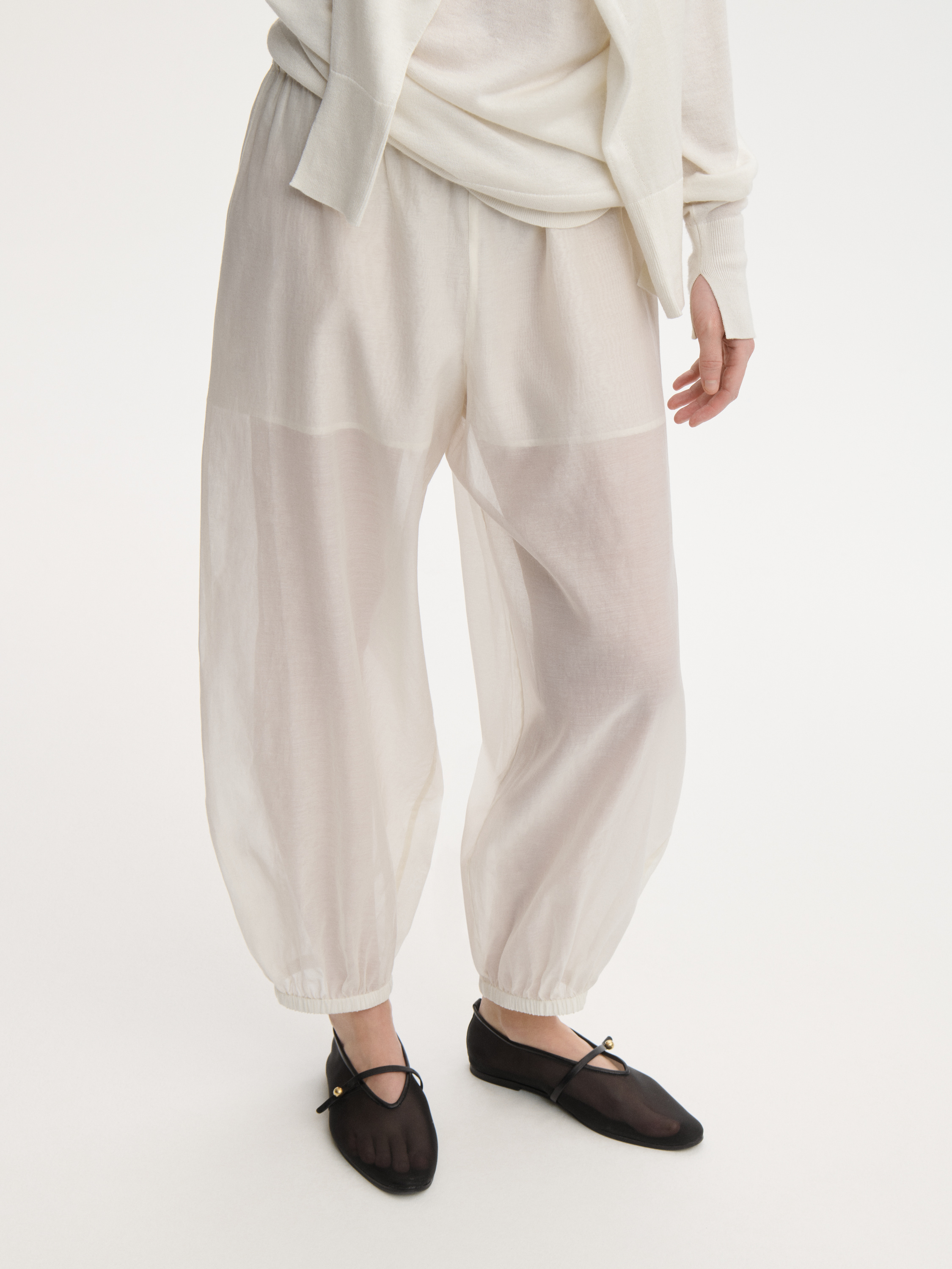 BY MALENE BIRGER By Malene Birger Lumas Silk Organza Cropped Trousers